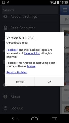 Facebook Android App Updated to Version 5.0.0.26.31 – TechLoverHD